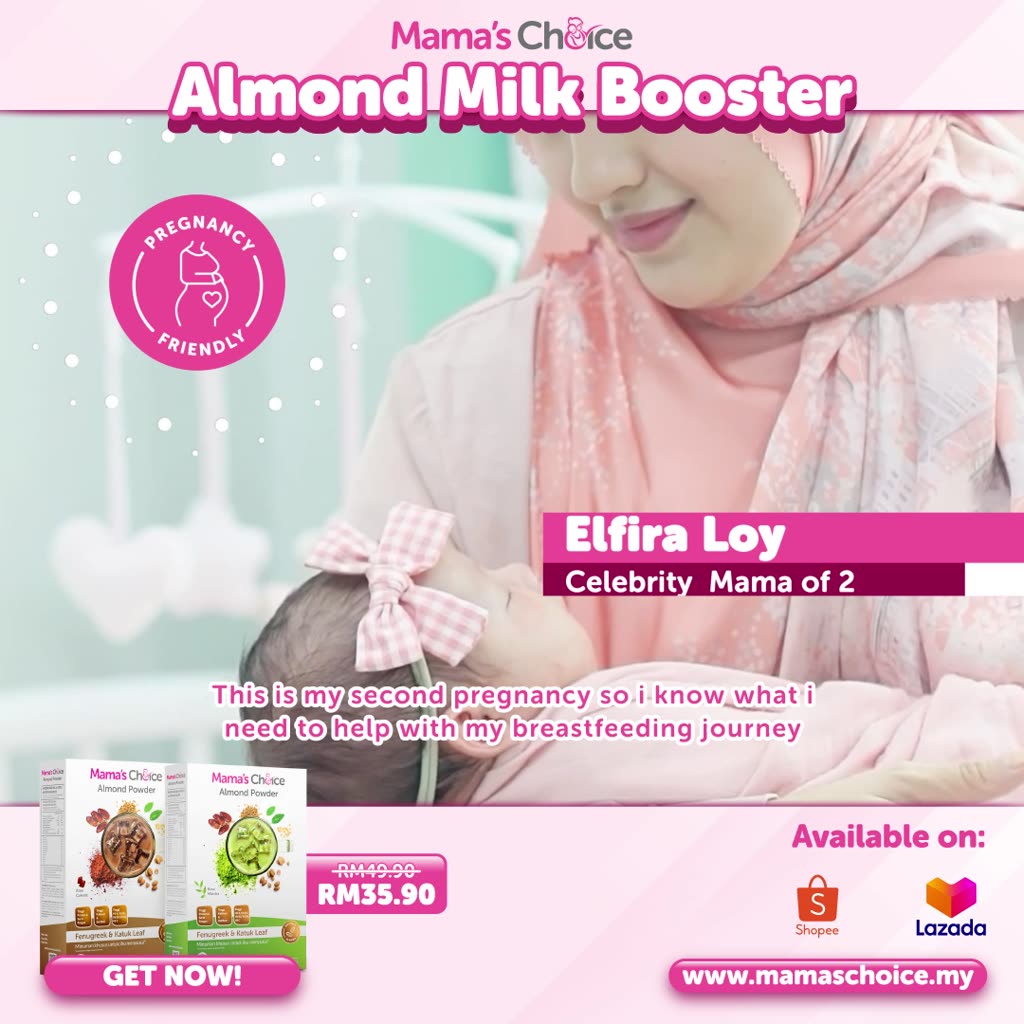 Mama's Choice Almond Milk Booster (Natural and Halal Maternity Milk ...
