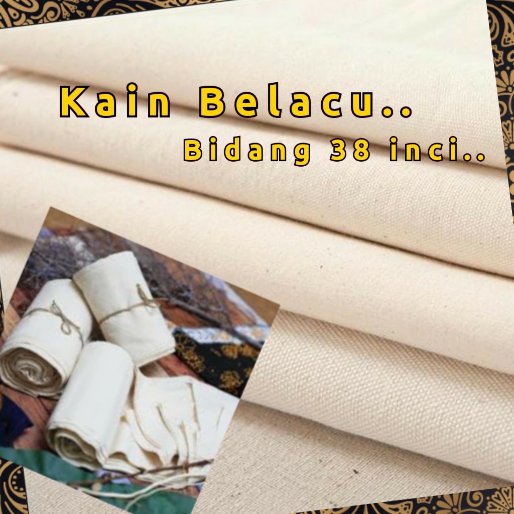 (HL) Kain Belacu Tebal Calico Fabric Muslin Cotton Toile 100% Cotton ...