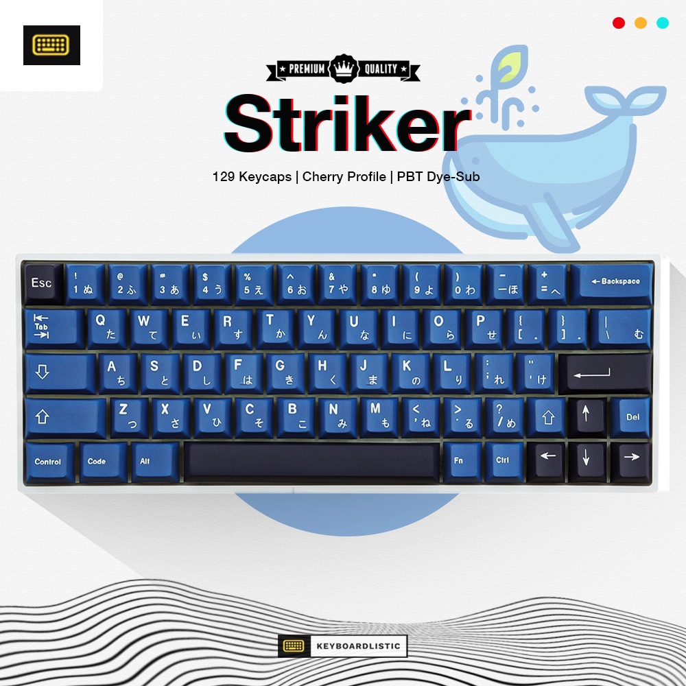 [𝐅𝐑𝐄𝐄 𝐒𝐇𝐈𝐏𝐏𝐈𝐍𝐆] Striker Keycaps | Cherry Profile | PBT Dye-Sub | Royal ...