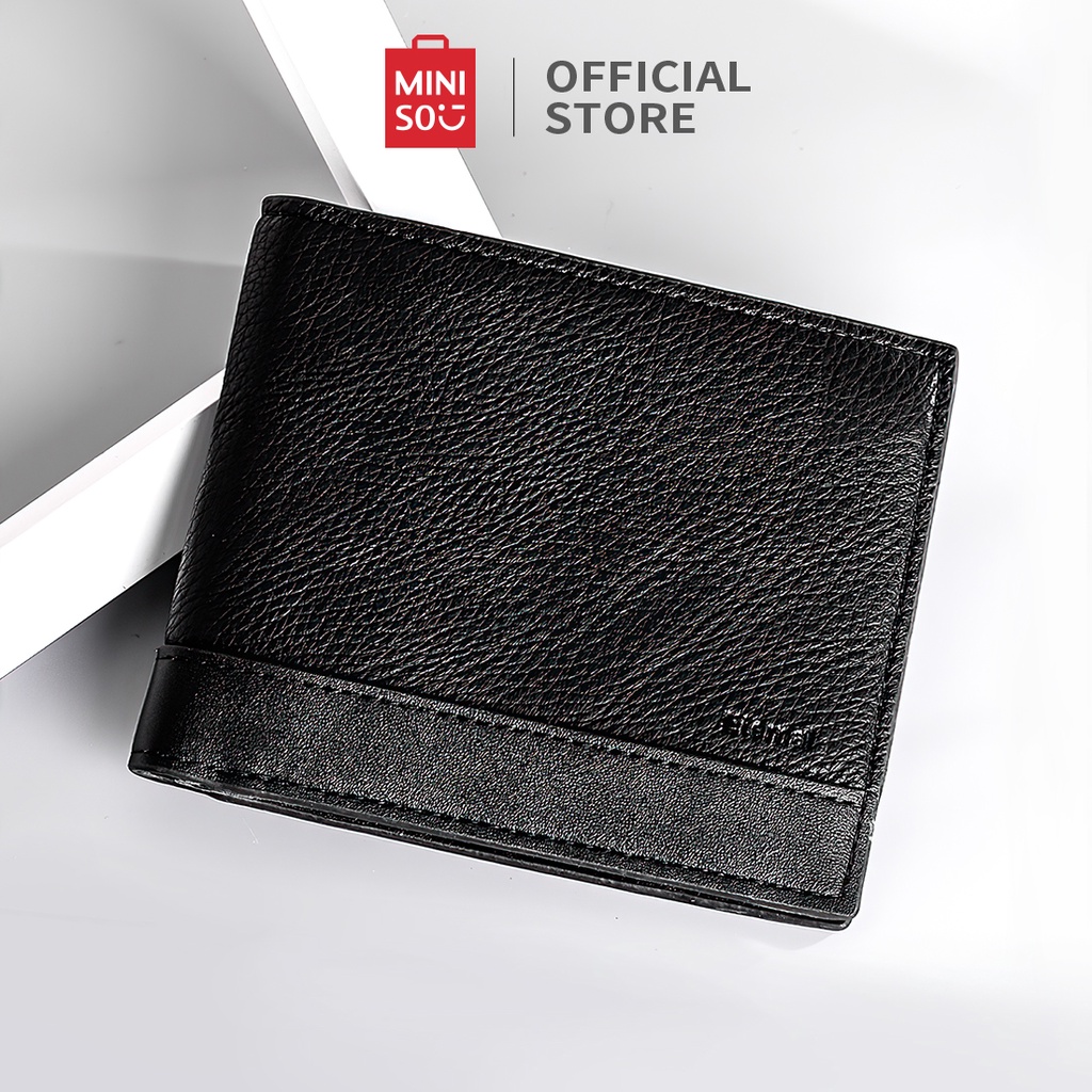 Miniso Official Men Folding Wallet Men Fashion Wallet Small Men Wallet ...