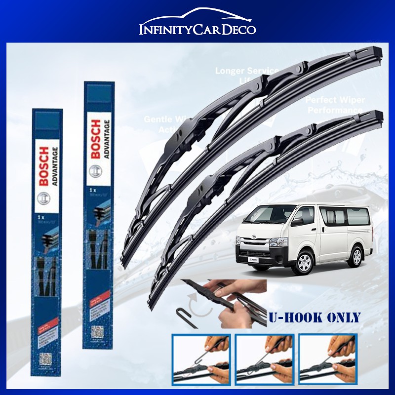 Original Bosch Advantage Wiper Blade Set (22 / 22) Compatible With Toyota Hiace | Shopee Malaysia