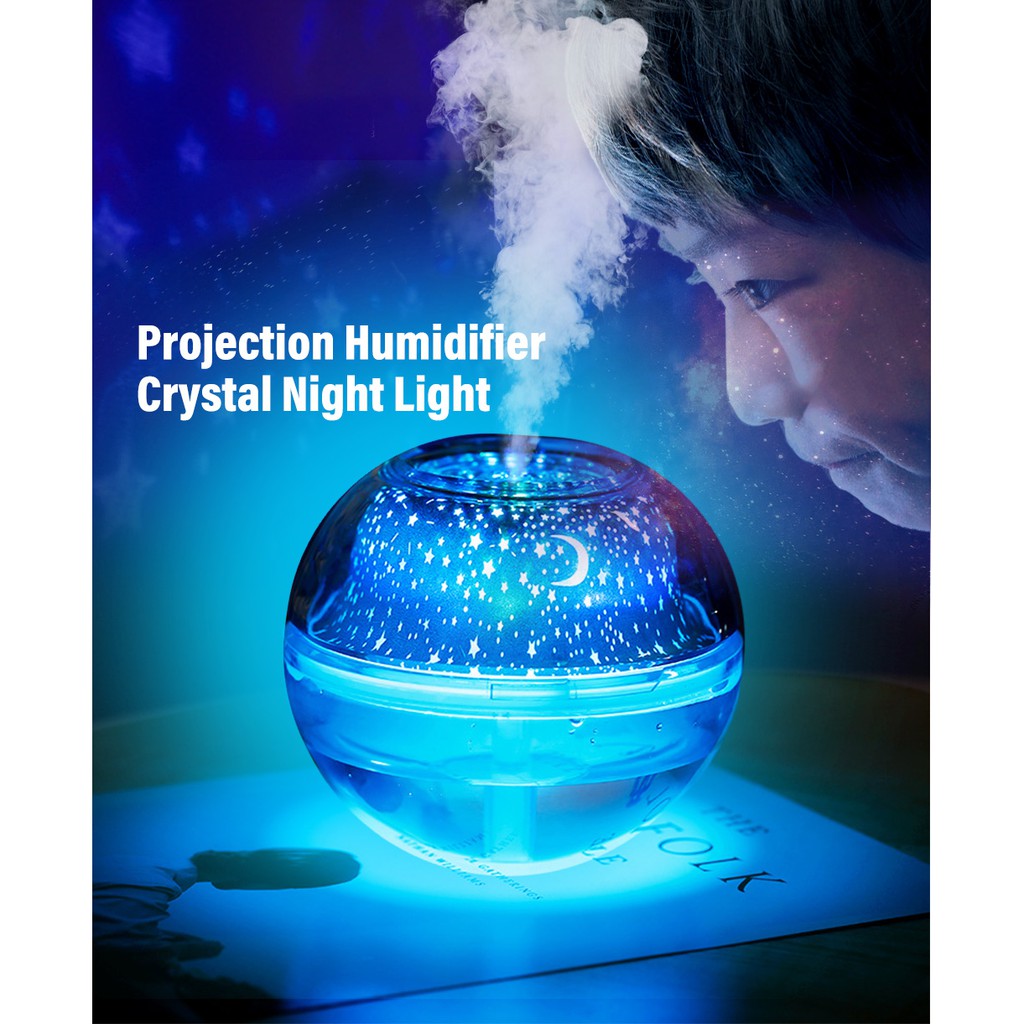 CRYSTAL NIGHT LIGHT PROJECTION HUMIDIFIER | Shopee Malaysia