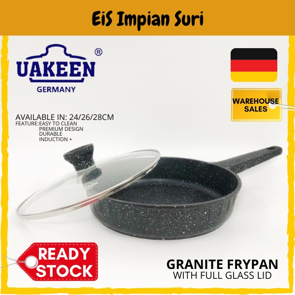 (Ready Stock!!) Uakeen 24/26/28cm Induction Granite Non Stick Frying ...