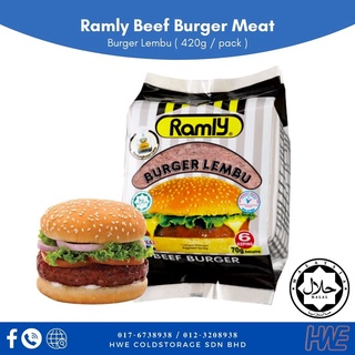 [Halal] Ramly Beef Burger Meat 420g | Ramly Burger Lembu | Shopee Malaysia