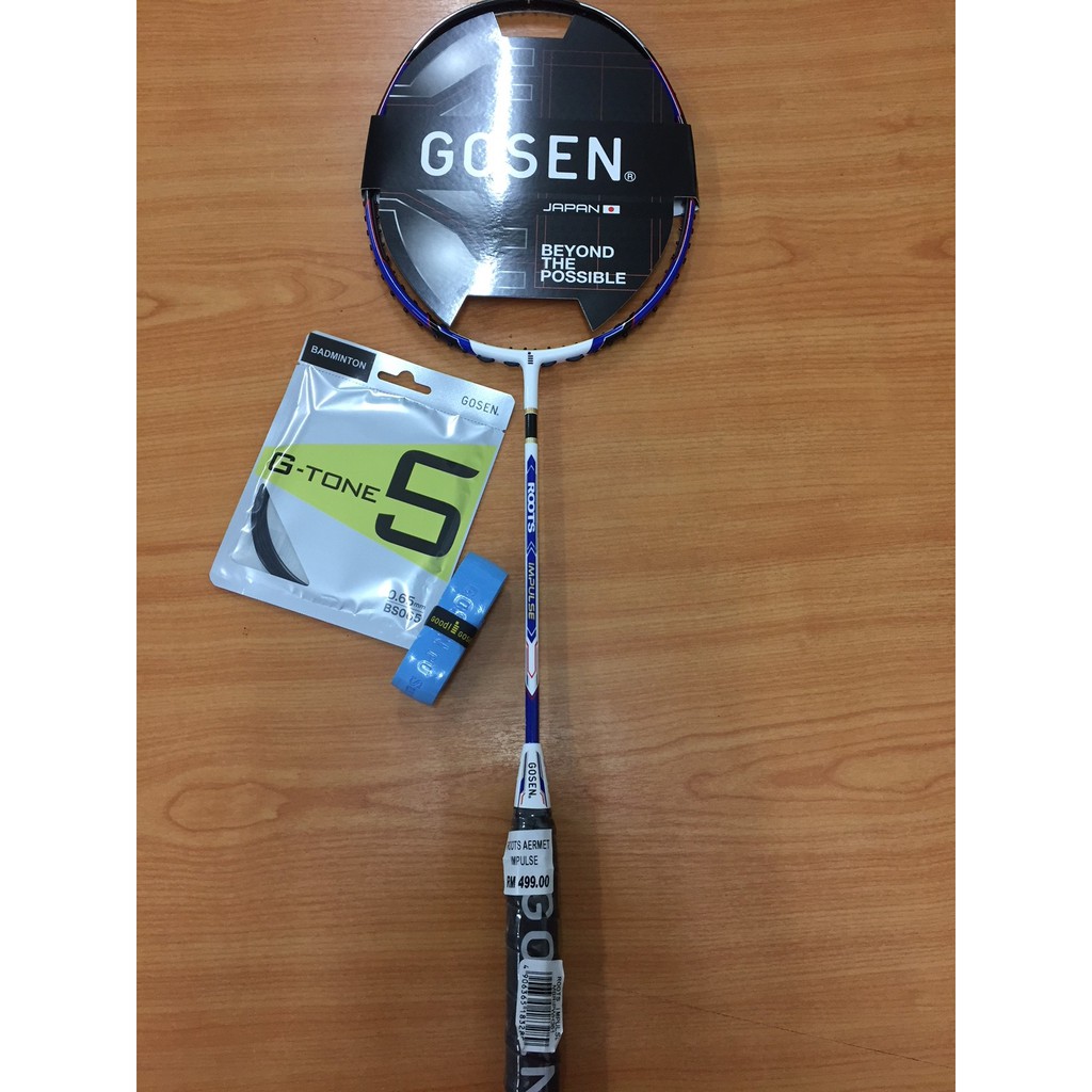 Gosen Roots Impulse Badminton Racket (White & Red Color) | Shopee Malaysia