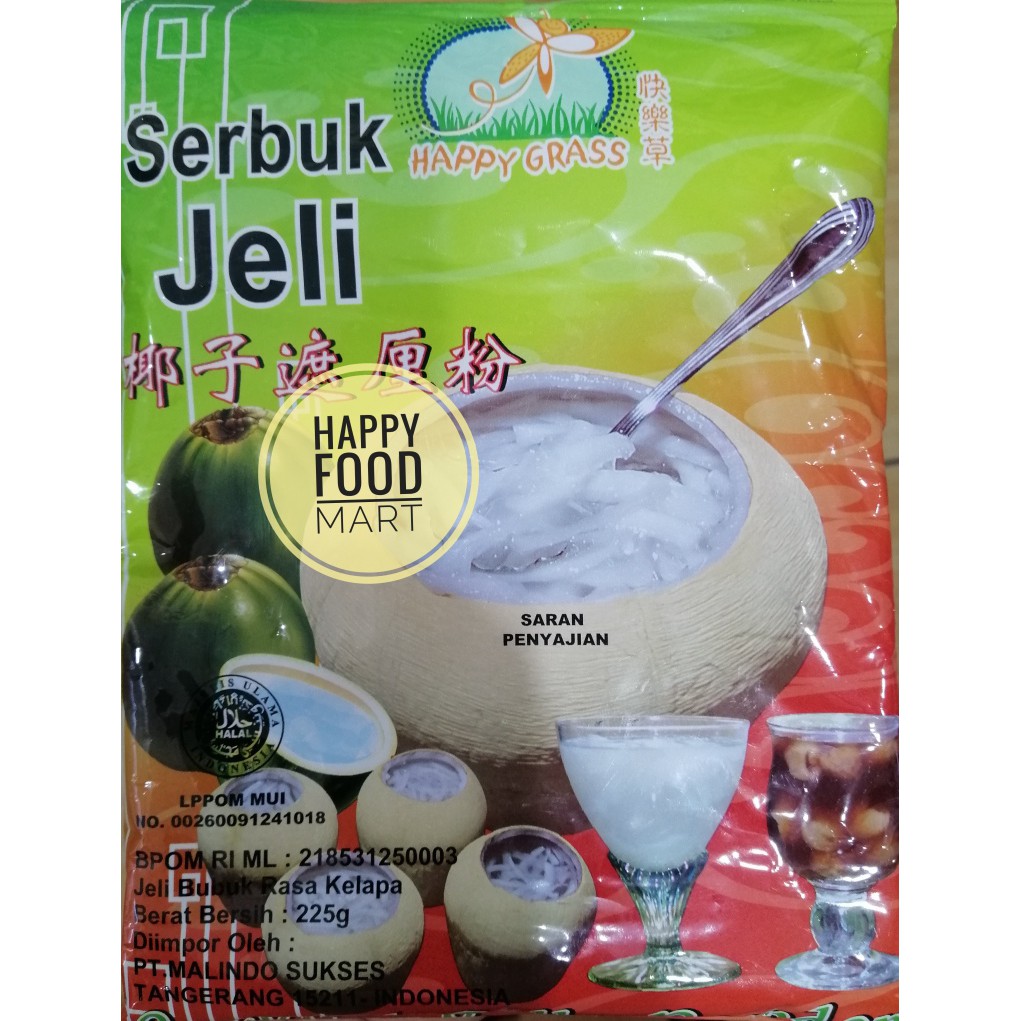 Happy GRASS COCONUT JELI POWDER 225G/COCONUT JELLY POWDER/JELI POWDER ...