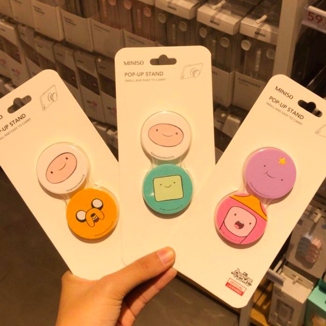 Miniso POP UP STAND Contains 2pcs ADVENTURE TIME JAKE BMO BUBBLEGUM ...