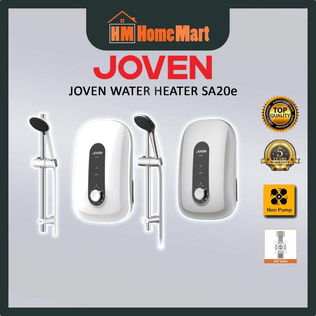 (FREE GIFT) JOVEN Instant Water Heater SA20E (Silver/White) (1 Year ...