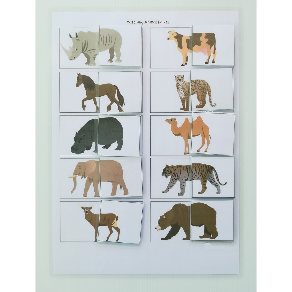 Matching Animal Body-Quiet Book Busy Book Montessori Ready Stock ...