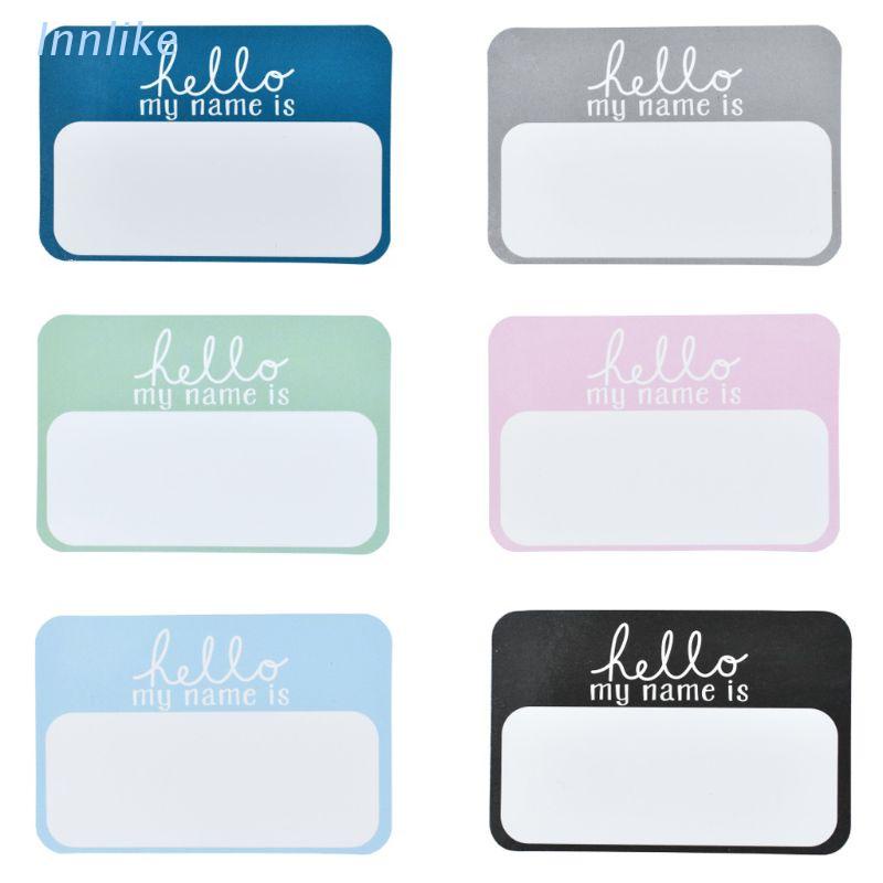 INN 6 Pcs/set Name Tag Labels Hello My Name Is sticker Baby ...