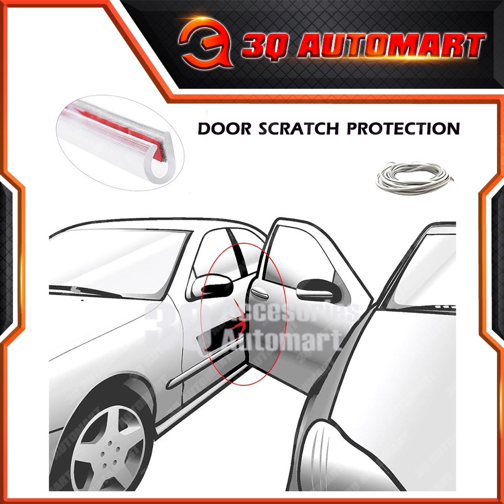 5M Car Door Edge Scratch Guard Anti Collision PVC Seal Trim Molding ...
