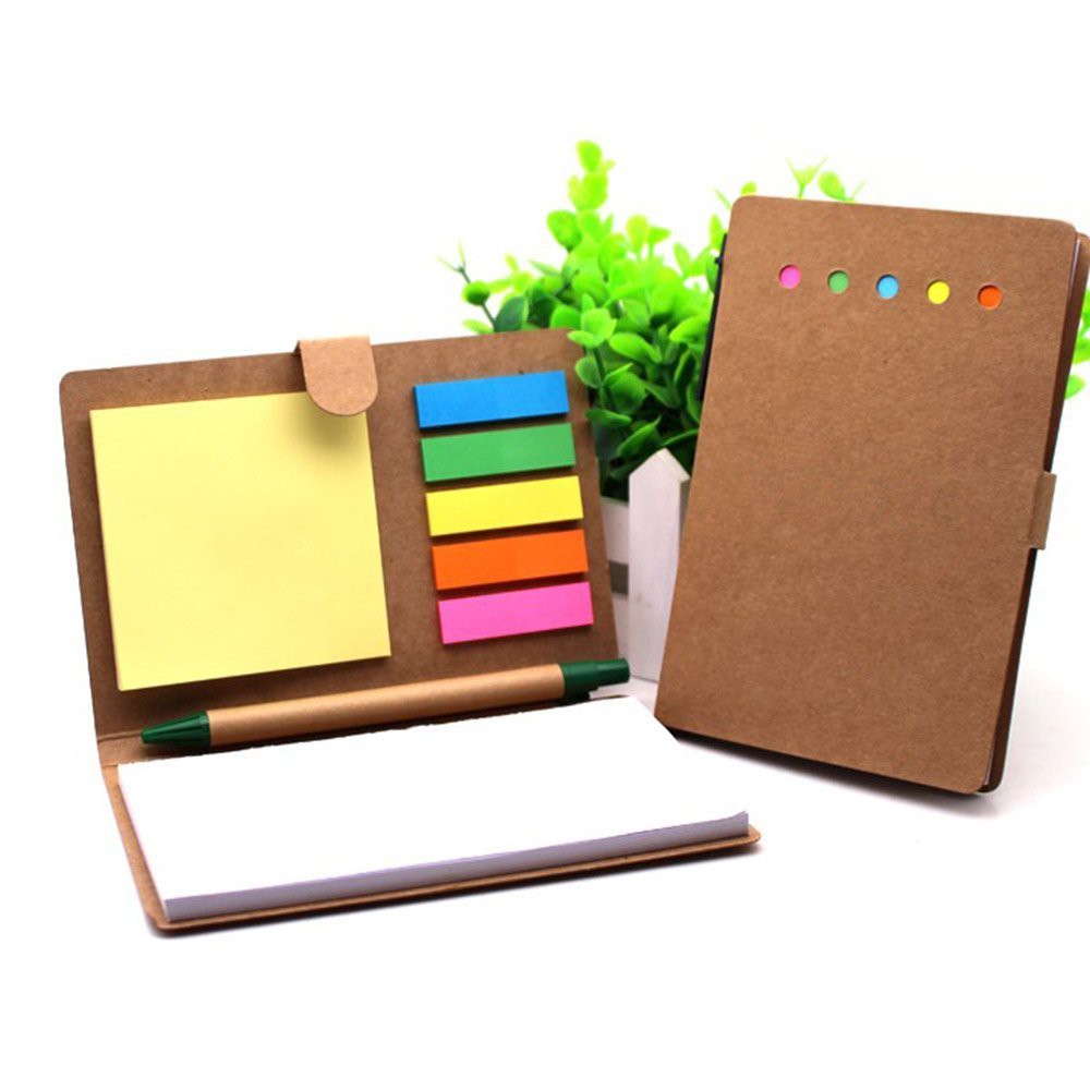 Multi-function Sticky Notes flag set kraft paper Notebook Personalized ...