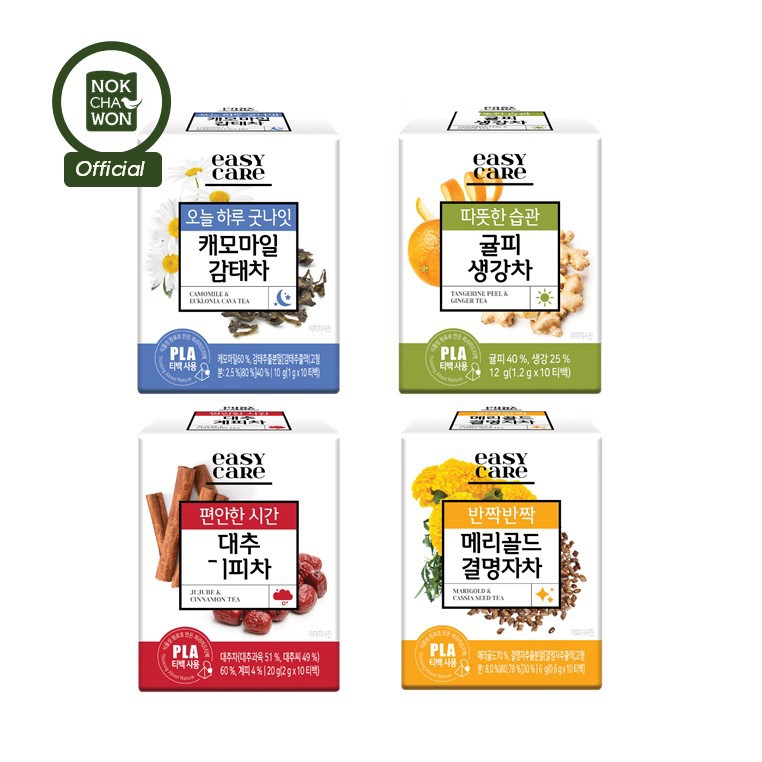 NOKCHAWON Korean Easy Health Care Tea 10 Teabags 4 Flavors / Tangerine ...