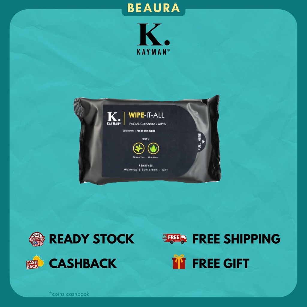 𝐊𝐀𝐘𝐌𝐀𝐍 Facial Cleansing Wipe WIPE-IT-ALL [Ready Stock] | Shopee Malaysia