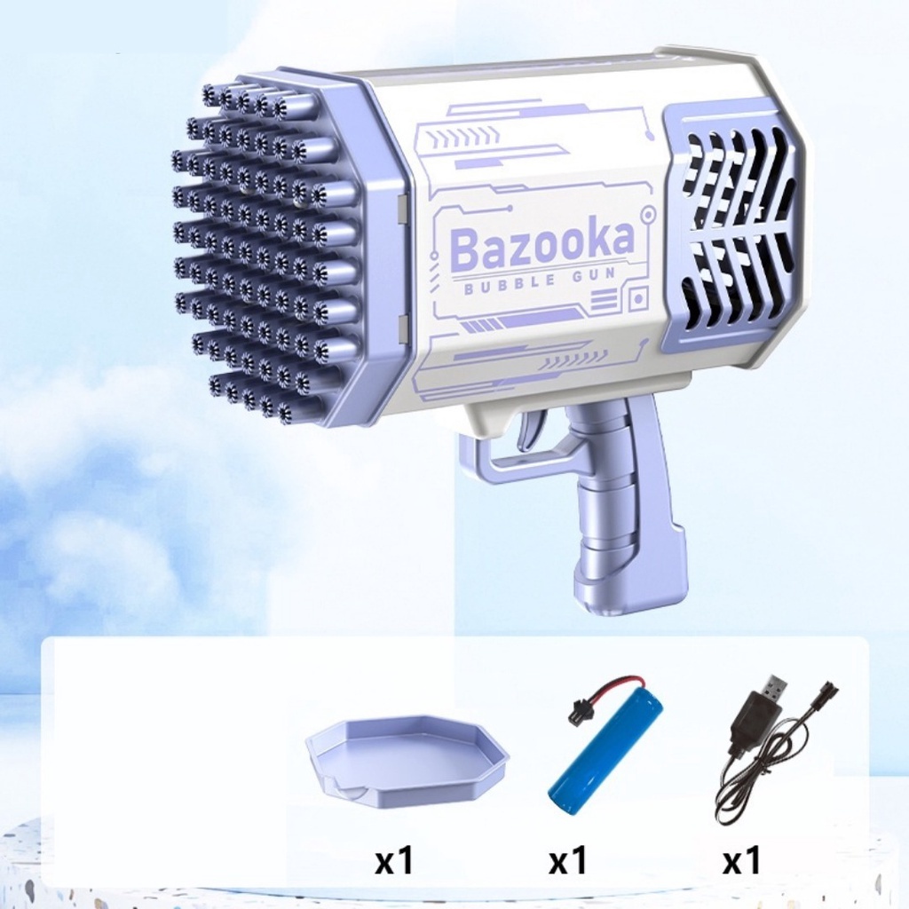 FREE BUBBLE WATER!! 69 132 HOLES Electric Bubble Gun Toys BAZOOKA ...