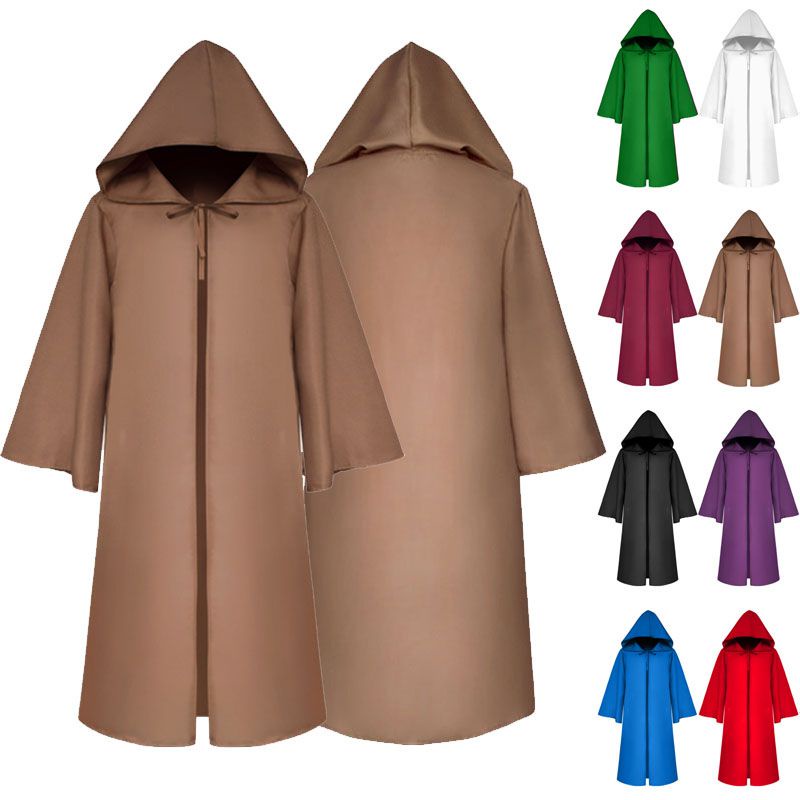 【Ready stock】Star Wars Jedi Warrior Hooded Cloak Cape Robe Costume ...