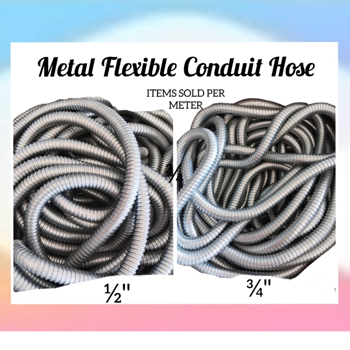 Metal Flexible Conduit Hose Electrical Galvanized Steel Flexible Hose Sold Per Mtr Shopee