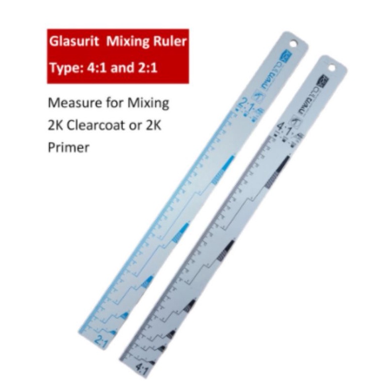 Car Paint Measure Ruler , Aluminum Mixing Ruler for 2K paint / 2K Clear ...