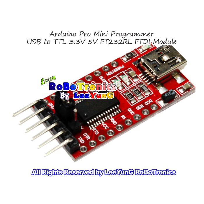 Arduino Programmer FT232RL FTDI USB to TTL Serial TX RX 3.3V 5V USB Adapter UART Module | Shopee ...