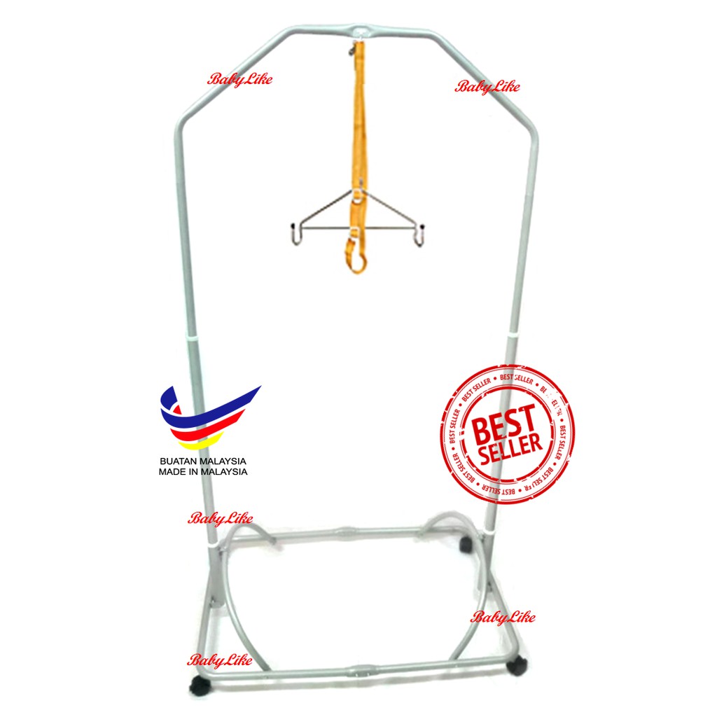 🔥Boleh Lipat🔥Premium Baby Safety Spring Cot Stand(Epoxy)Side Steel Bar ...