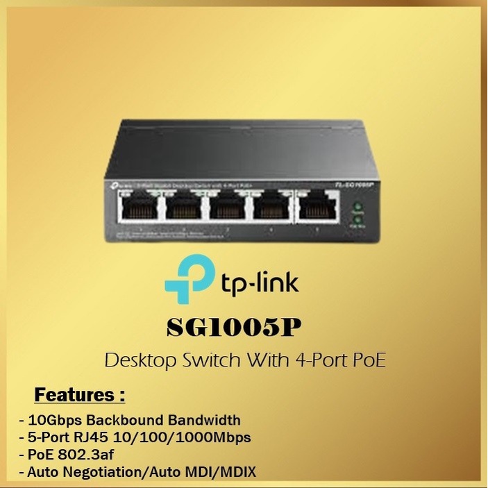 Tp Link 5 Port 10/100/1000 Gigabit Desktop Switch with 4port PoE TL ...