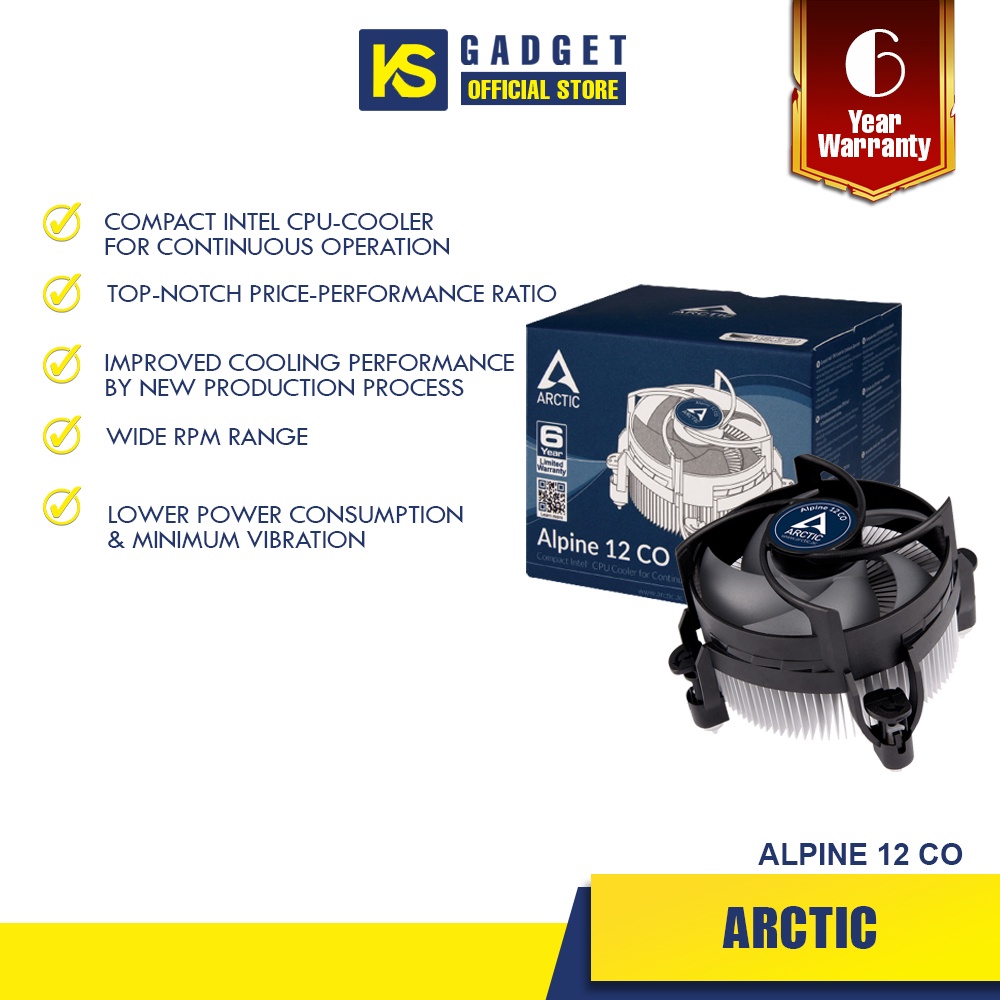 Arctic Alpine 12 CO /Arctic Alpine 12 LP Intel CPU Cooler (Compact ...