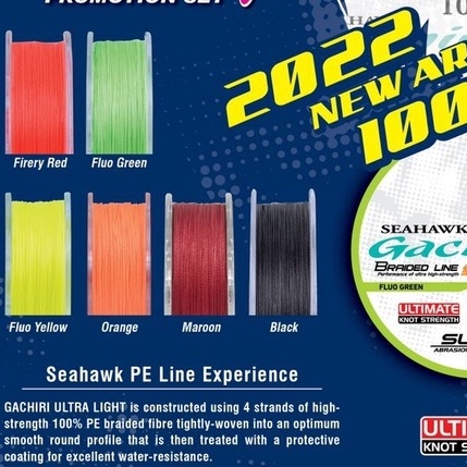 2022 NEW ! SEAHAWK GACHIRI BRAID 100M ULTRA LIGHT COLOUR FISHING LINE 3LB / 5LB / 7LB | Shopee ...