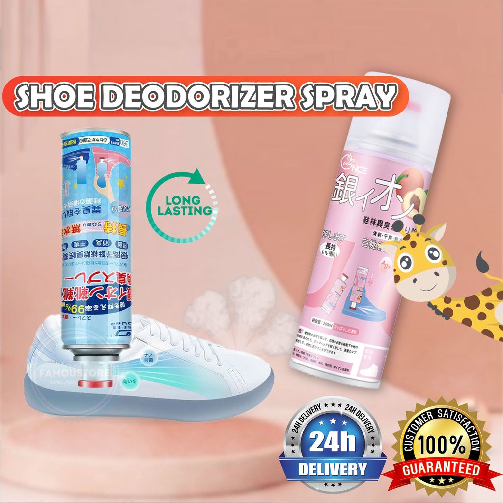 JCG Ready Stock Shoe Deodorant Spray Deodorizer Antibacterial Odour ...