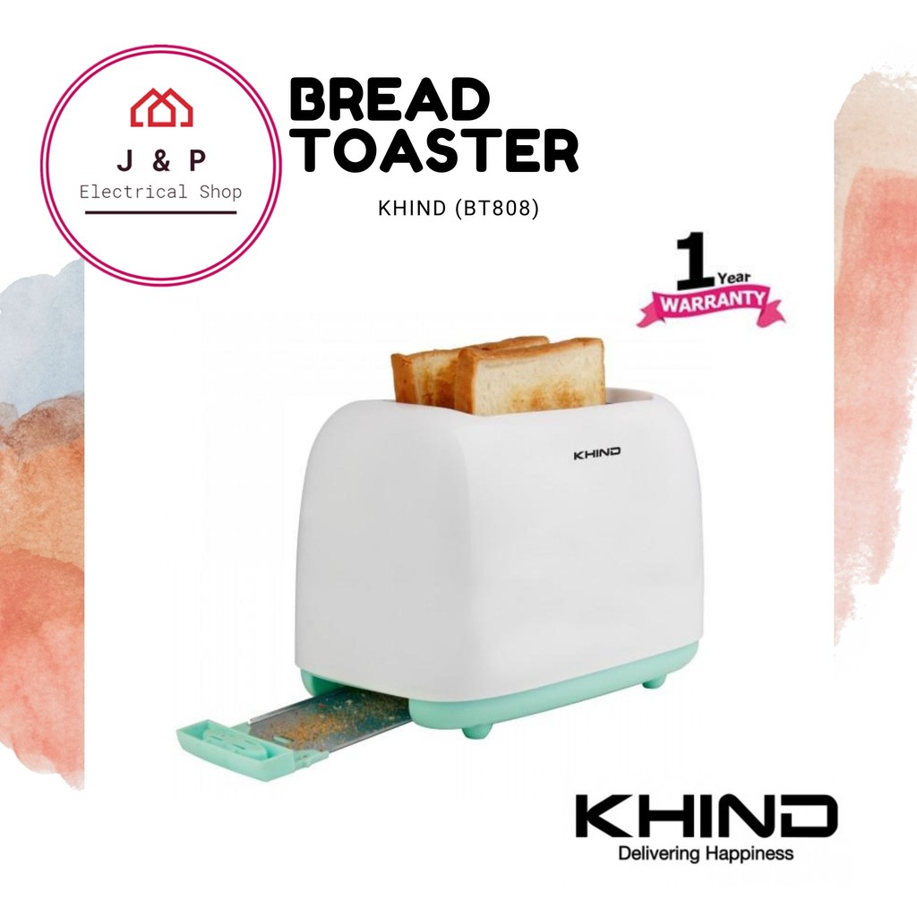 KHIND Bread Toaster with Anti-Dust Cover Pembakar Roti (BT808) [ READY ...