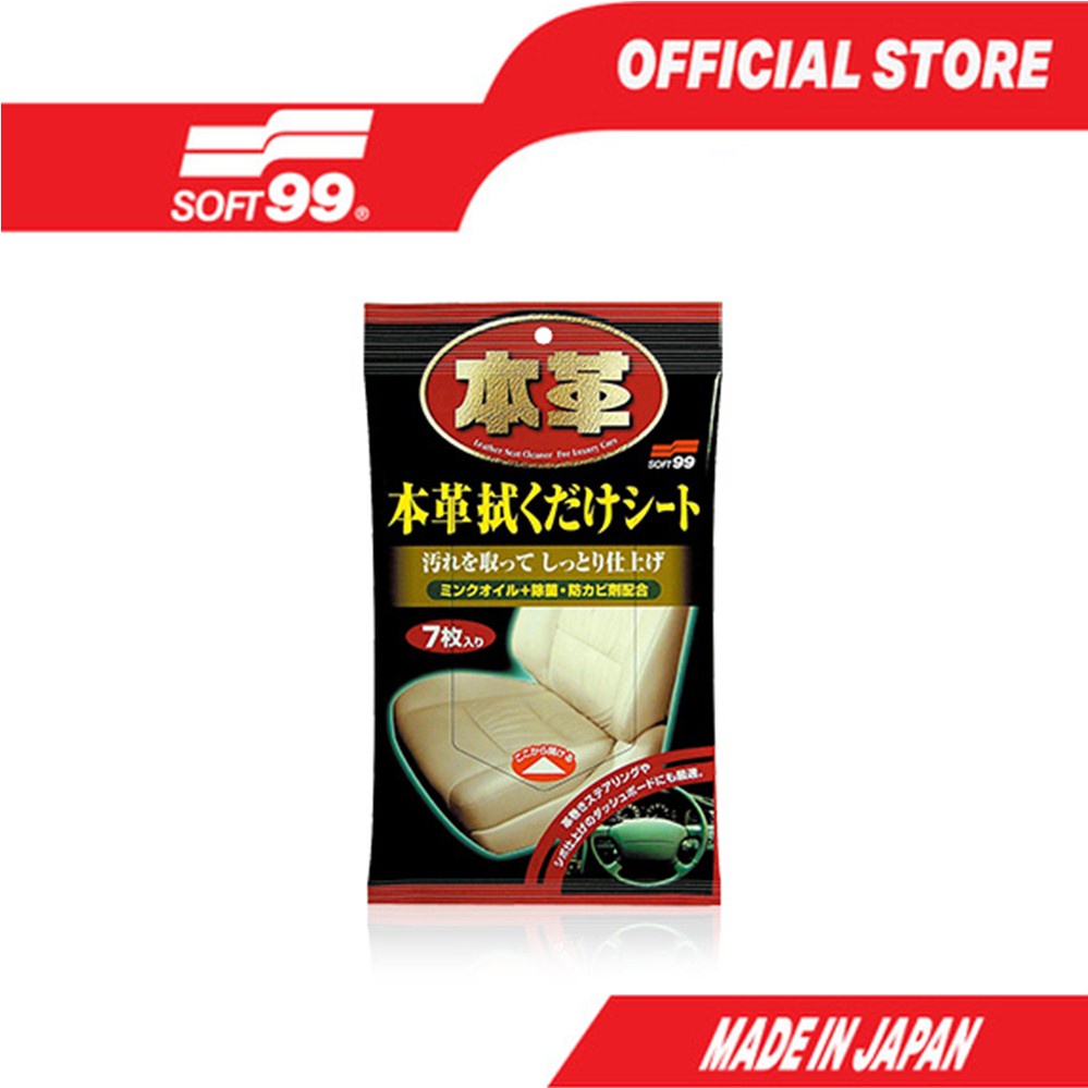 Soft99 Leather Seat Cleaning Wipe | Shopee Malaysia