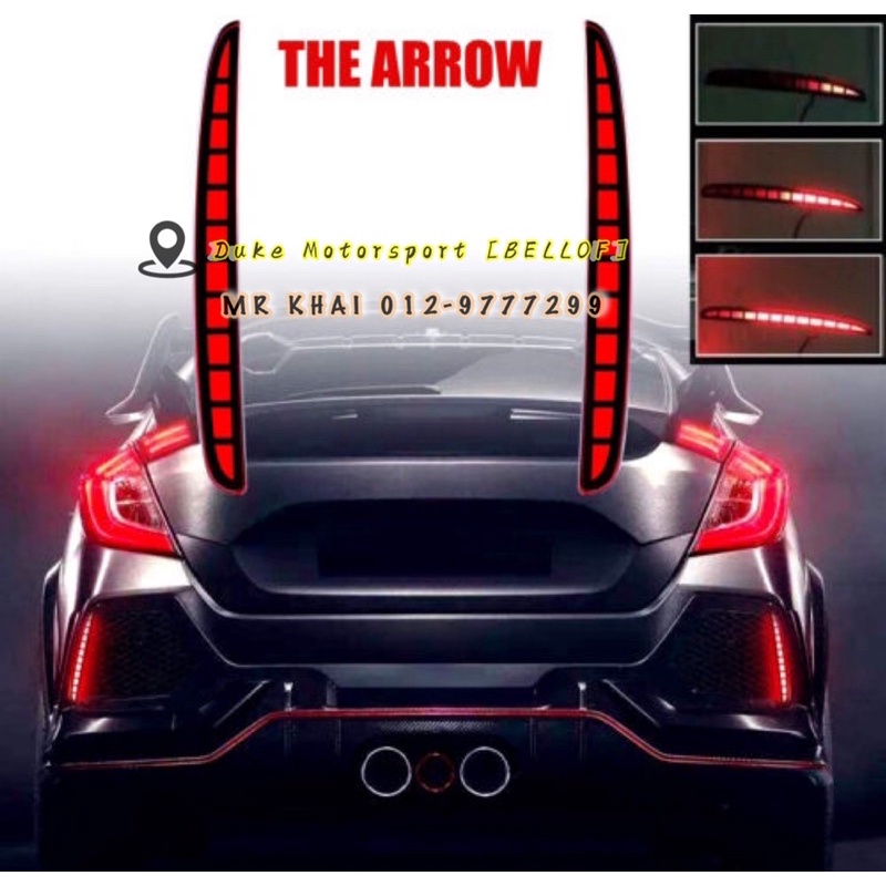 Honda Civic FC Type R Rear Bumper Reflector LED Light Brake Light ...