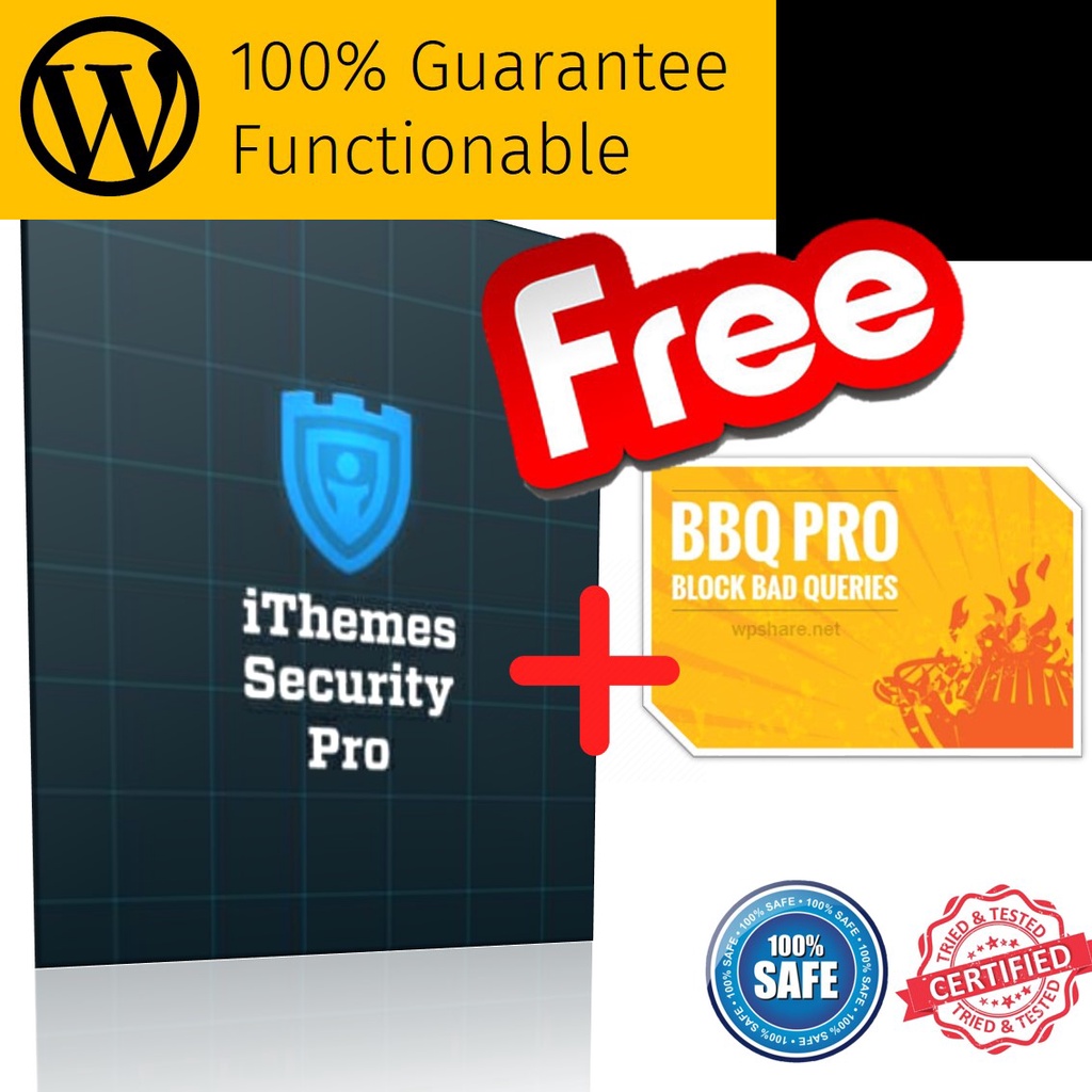 iTheme Security Pro Plugin (FREE BBQ Firewall Pro)[Wordpress Security Plugin](key activated ...