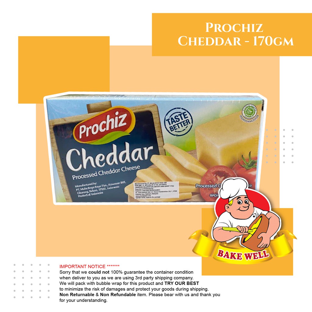 Prochiz Processed Cheddar Cheese 170g | Shopee Malaysia