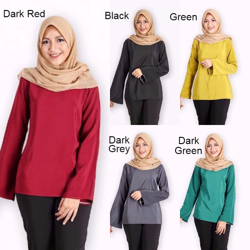 [Li-yana] Raana Curvy Basic Blouse (2XL - 5XL) | Shopee Malaysia