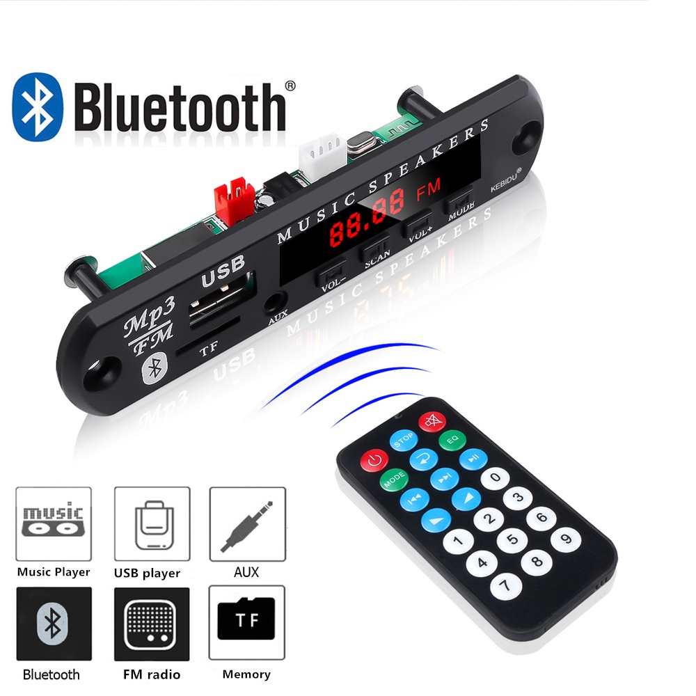 Wireless MP3 Decoder Board With Amplifier Bluetooth 5.0 USB TF ...