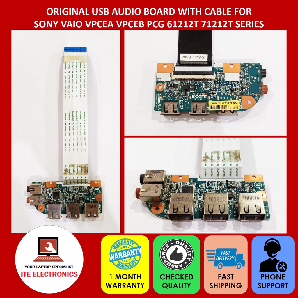 ORIGINAL SONY VAIO VPCEA VPCEB PCG 61212T 71212T SERIES USB AUDIO BOARD ...