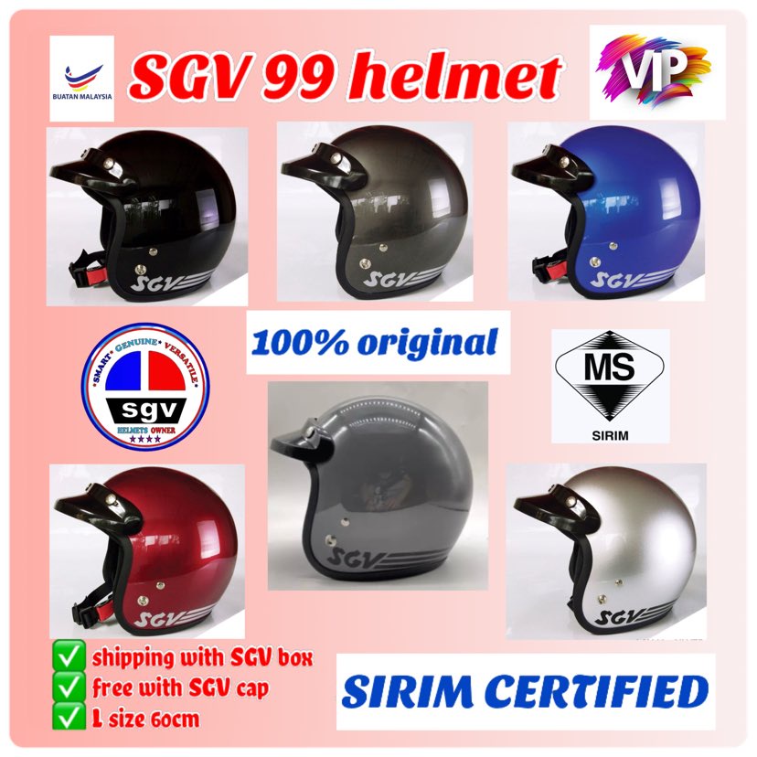 SGV 99 Metallic Colour Series Helmet - 100% ORIGINAL | Shopee Malaysia