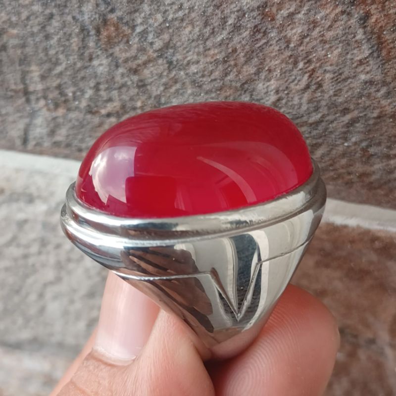 Original JUMBO RED BARON Agate RING | Shopee Malaysia