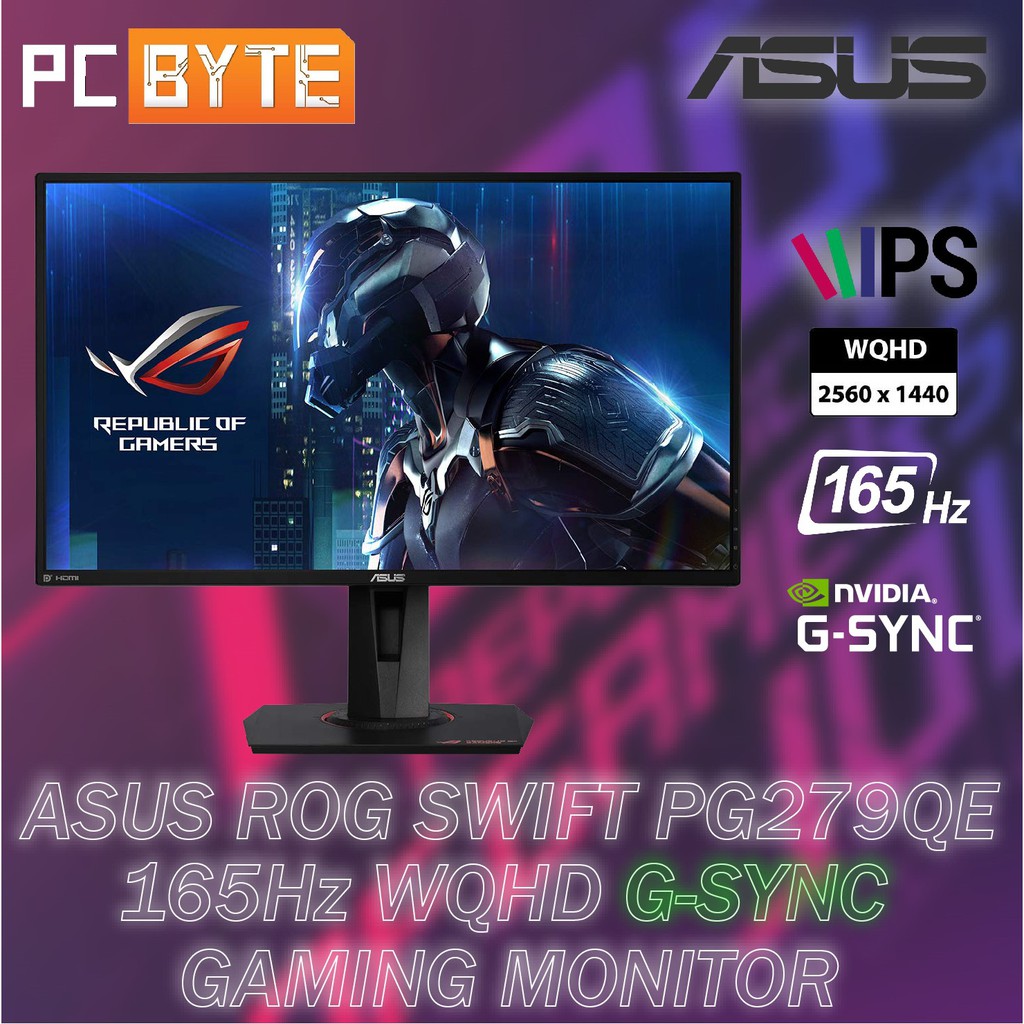 Asus ROG Swift PG279QE WQHD 2560x1440 G-Sync 165Hz Gaming Monitor ...