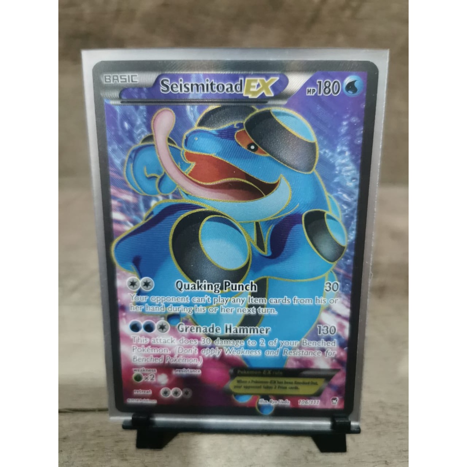 Pokemon TCG - Seismitoad EX - 106/111 - Full Art Ultra Rare Pokemon ...