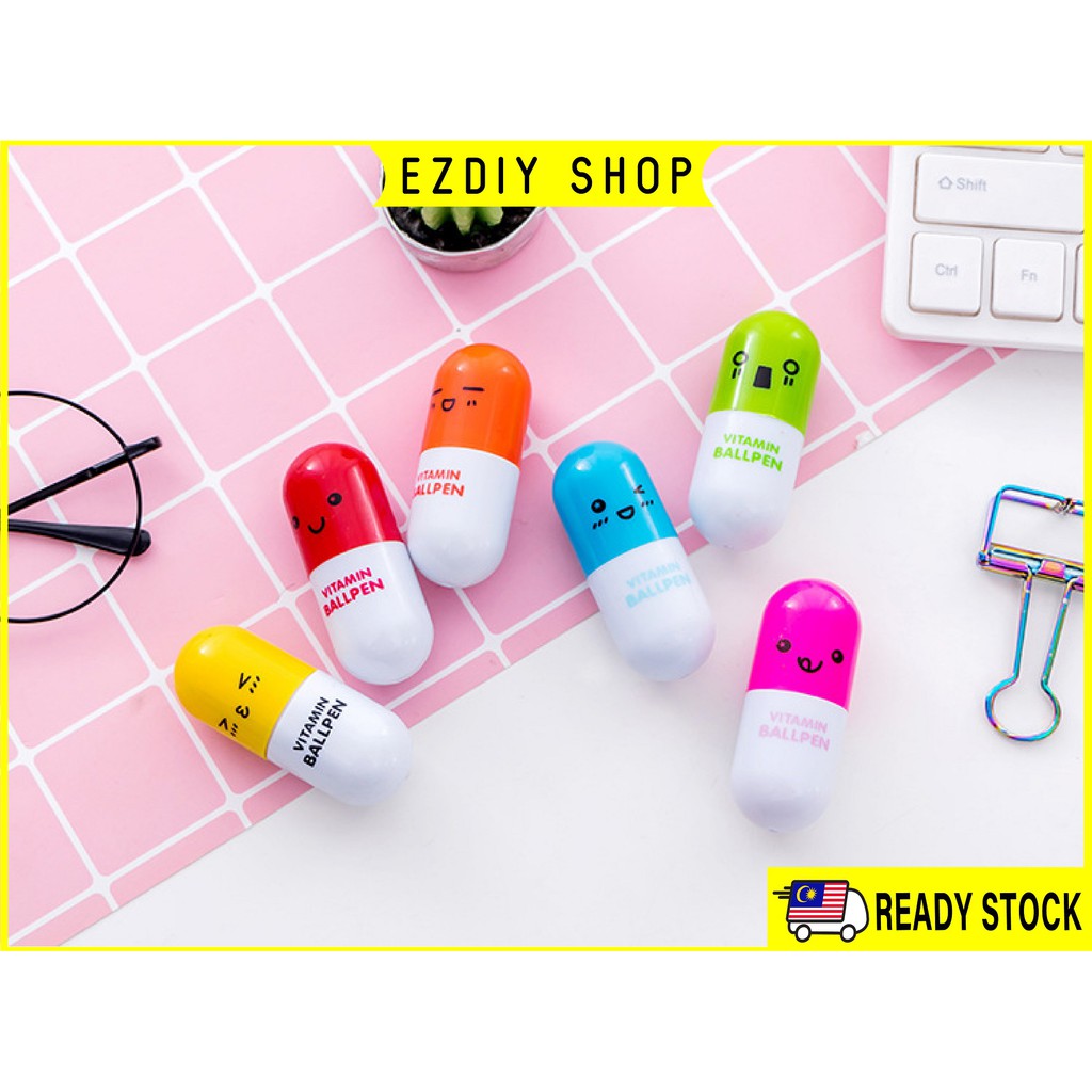Capsule Vitamin Ball Pen Mini Ballpoint Pen Pill Design Pill Pen Pen ...