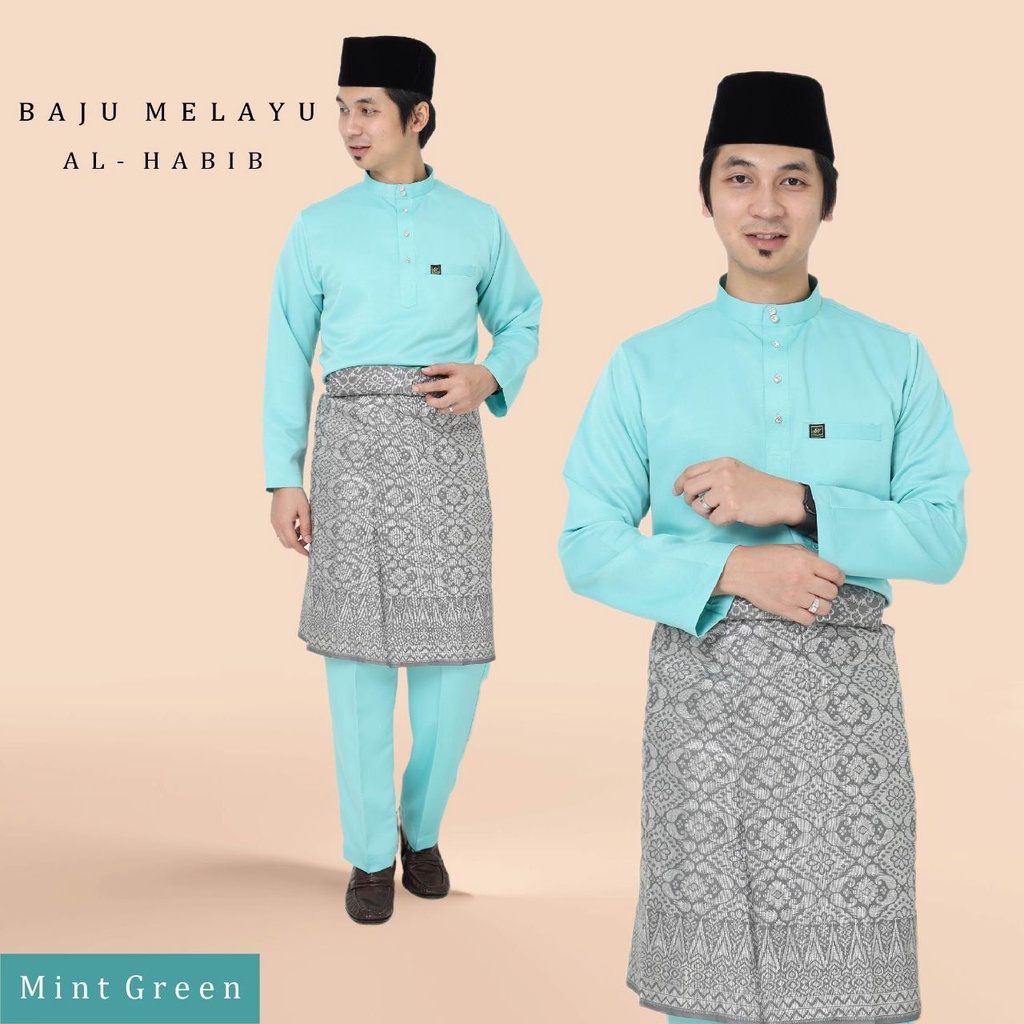 BAJU MELAYU EKSKLUSIF RAYA (MINT GREEN) | Shopee Malaysia