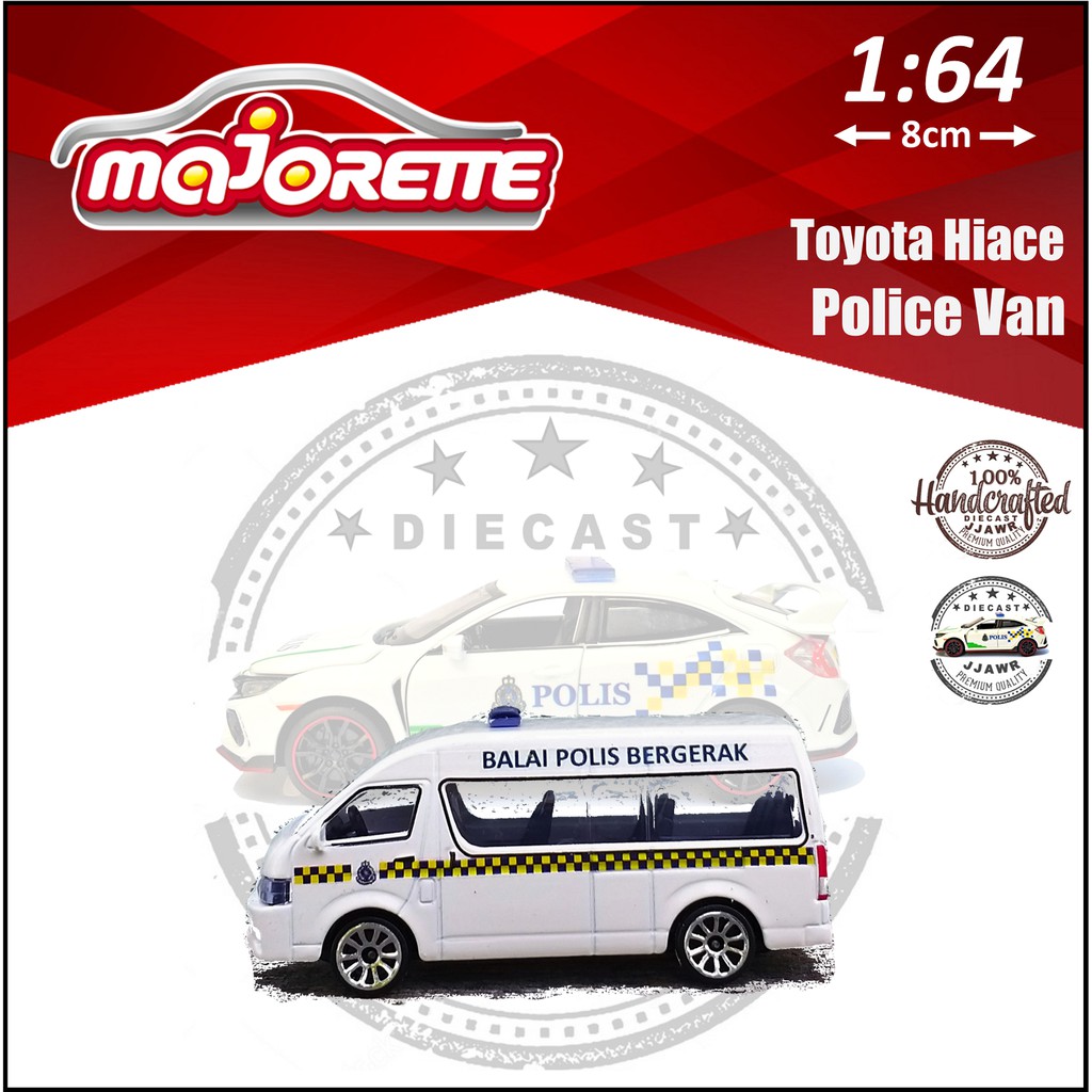 VAN POLIS: 1:64 Majorette PDRM Balai Polis Bergerak Van Model Diecast ...