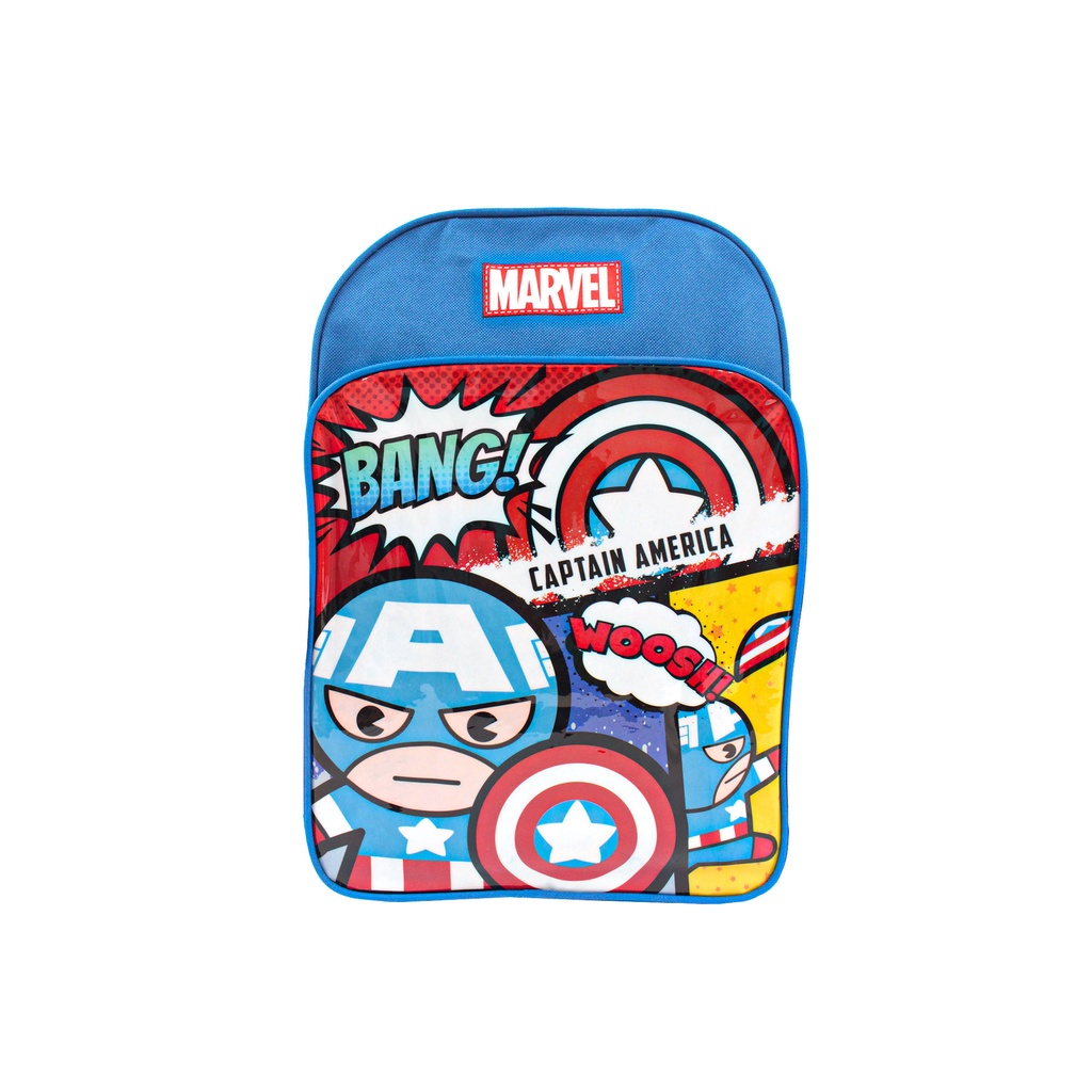 Marvel Kawaii Backpack Captain America Blue Colour For School & Kids ...