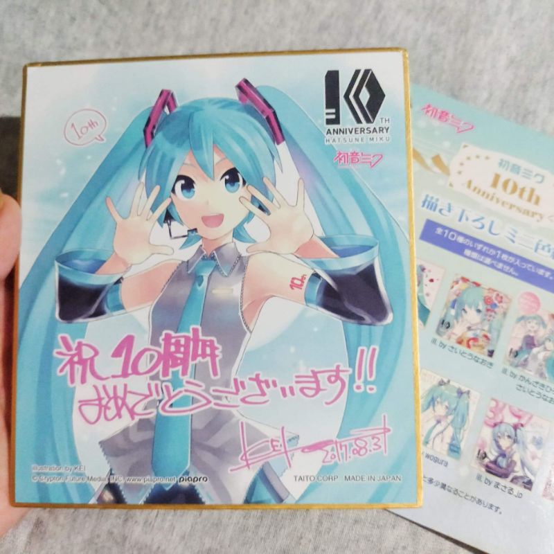 Shikishi Hatsune Miku Anime Signature Vokloid Mickey Cartoon Japan ...