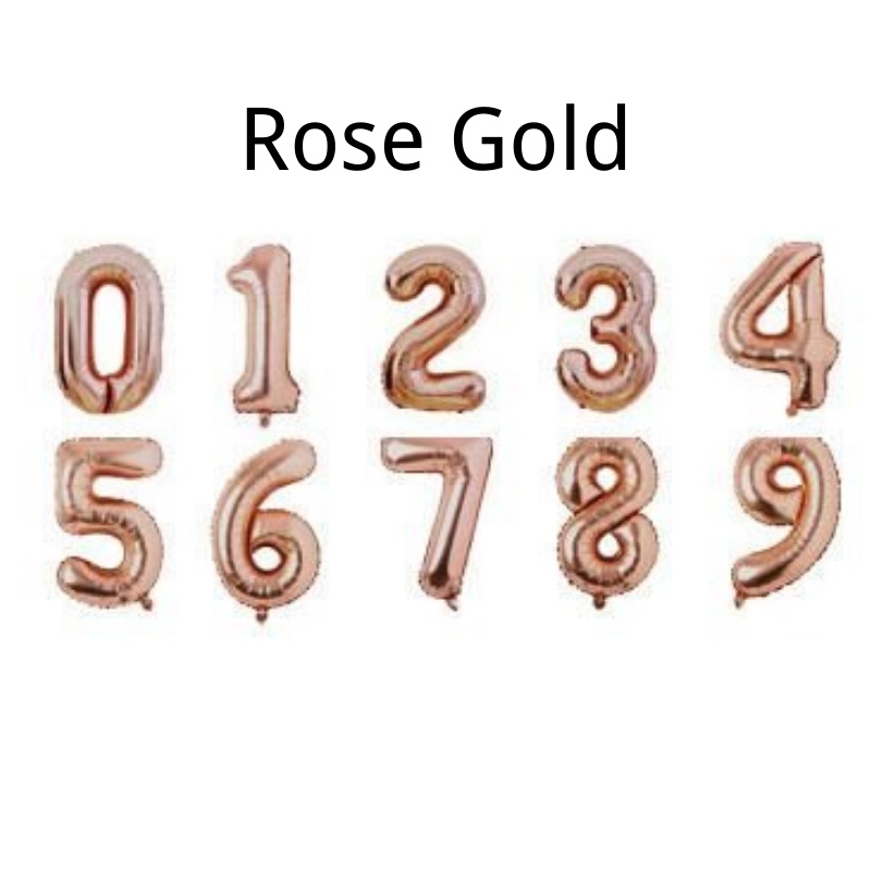 [32 Inch] Aluminium Foil Balloon Numbers Anniversary Birthday Party ...