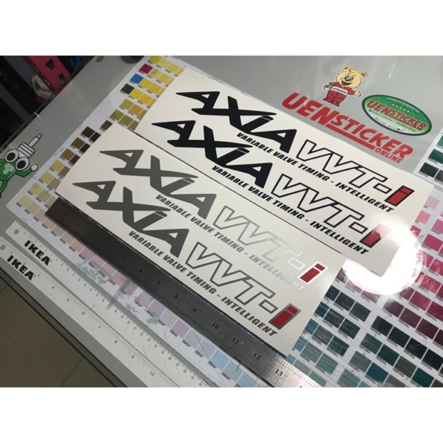STICKER KERETA PINTU BELAKANG UNTUK PERODUA #AXIA #VVT-I | Shopee Malaysia