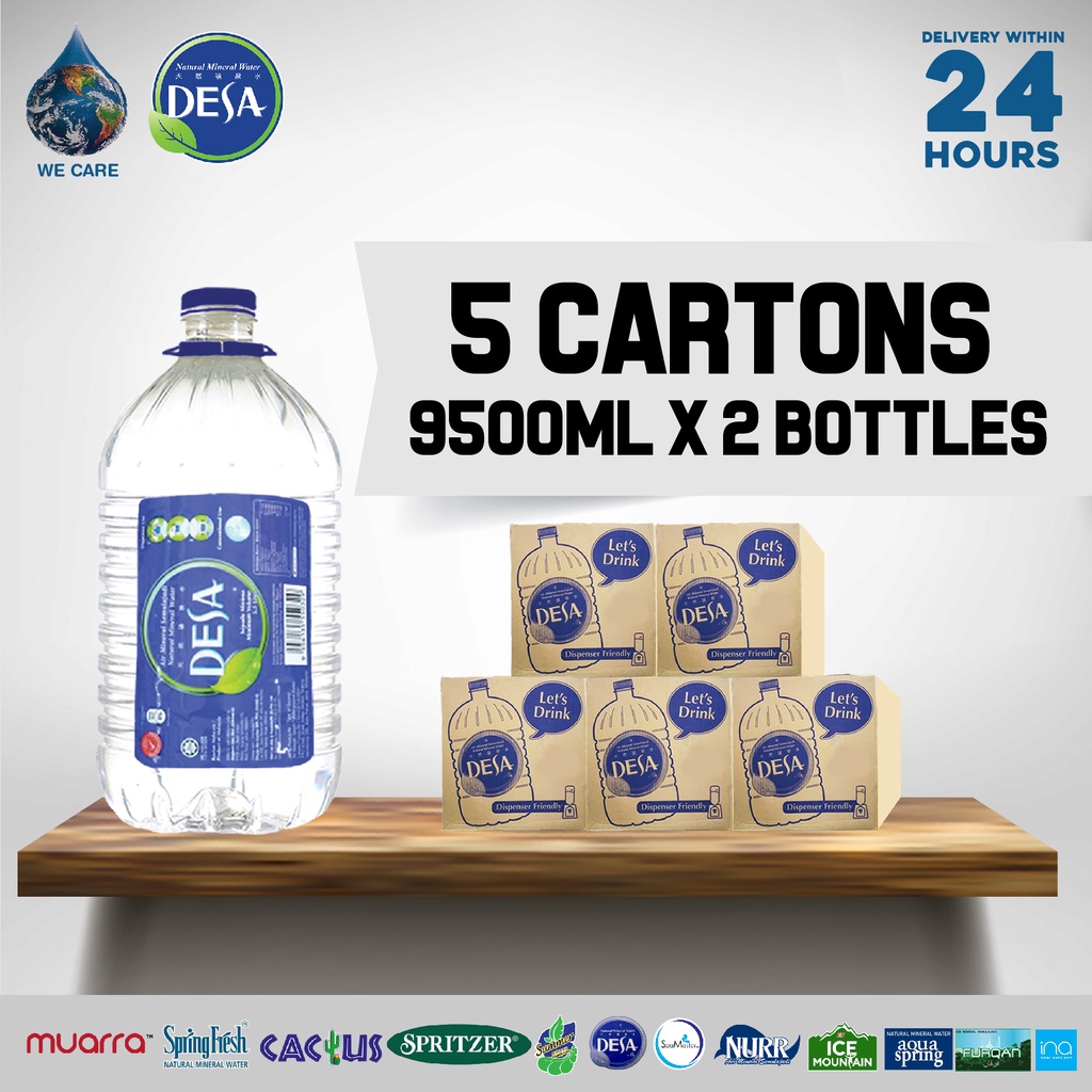 DESA Mineral Water (9500ml x 2 Bottles x 5 Cartons) | Shopee Malaysia