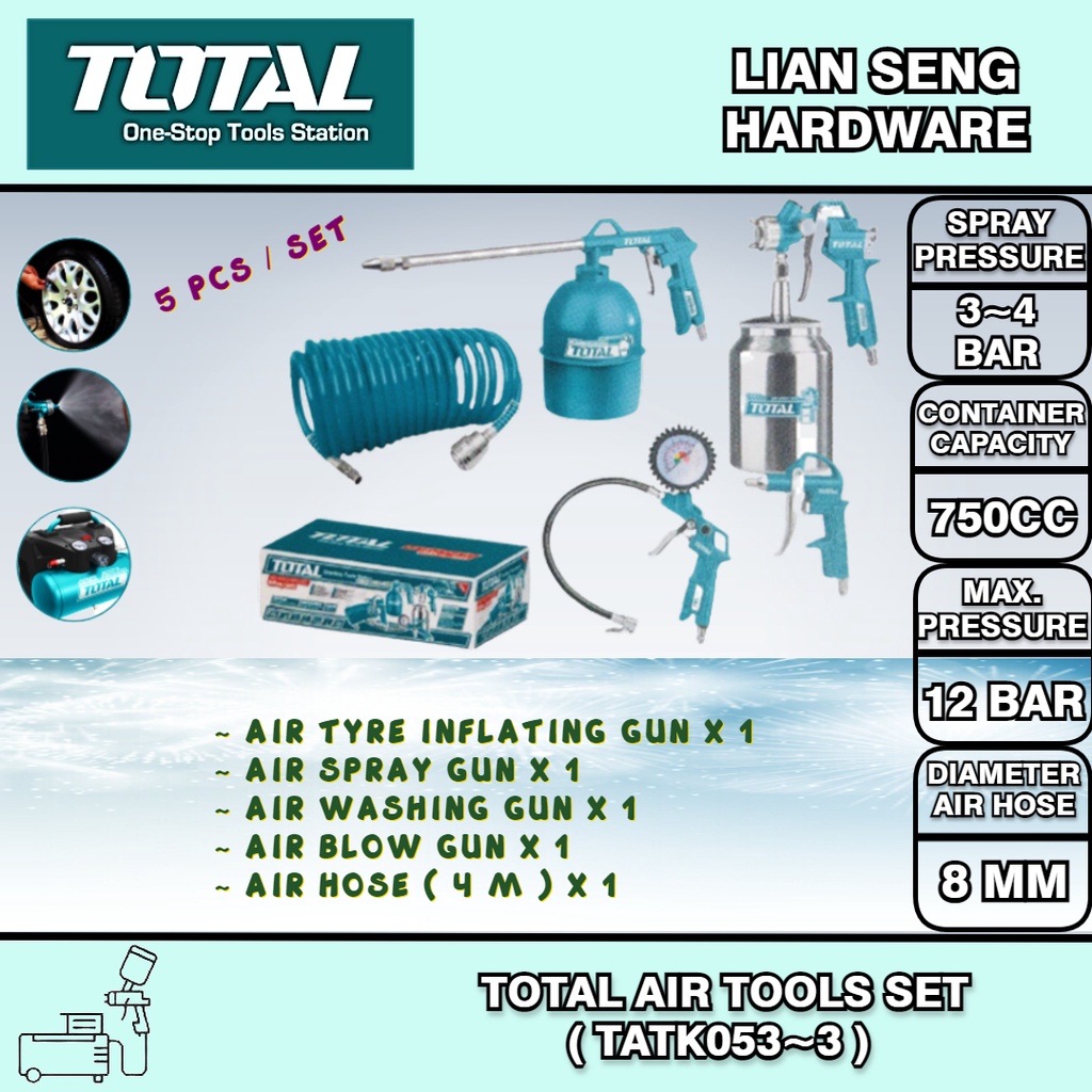 TOTAL AIR TOOLS SET ( TATK053~3 ) | Shopee Malaysia