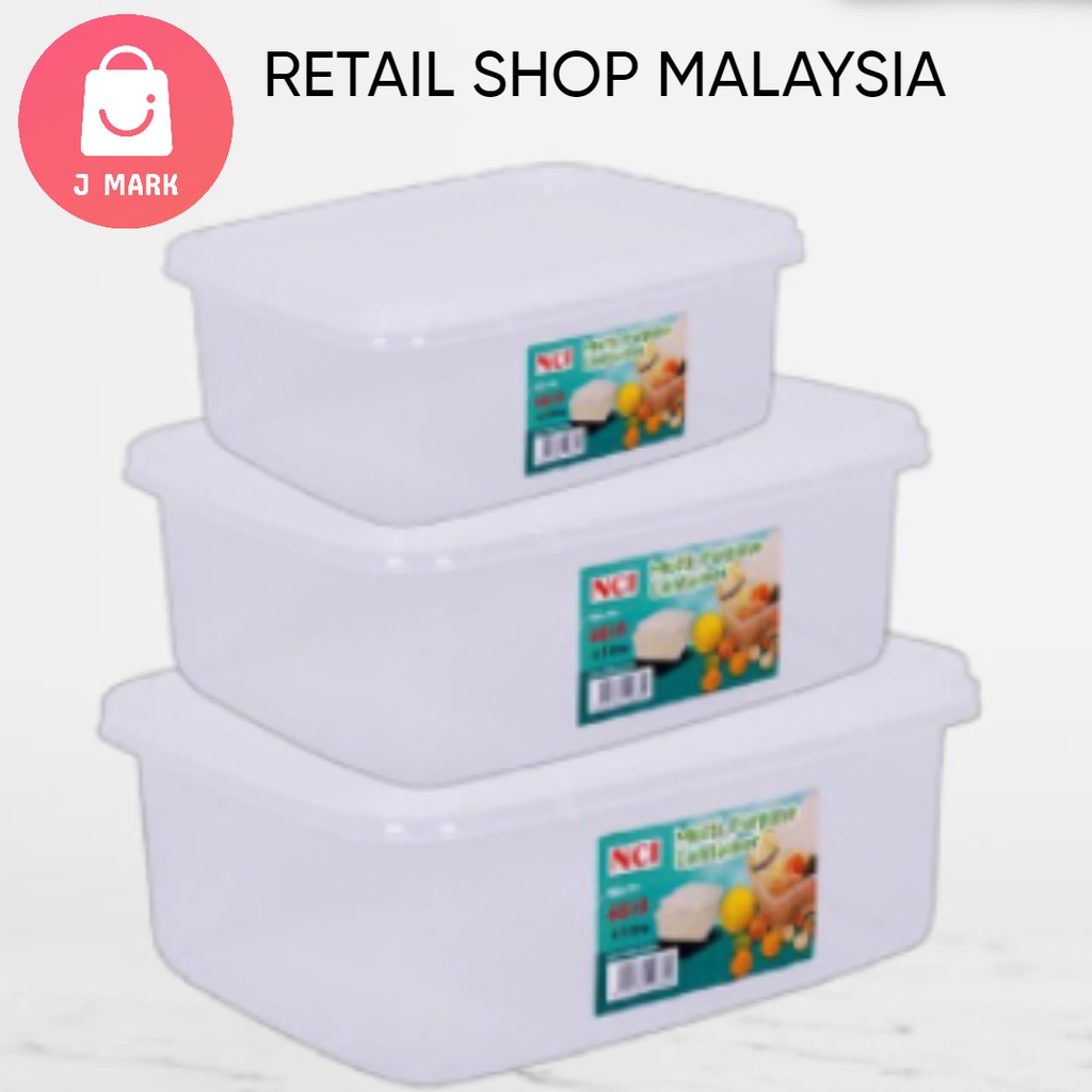 NCI Multi-Purpose Rectangular Container / Bekas Makanan [6810/6812/6814 ...